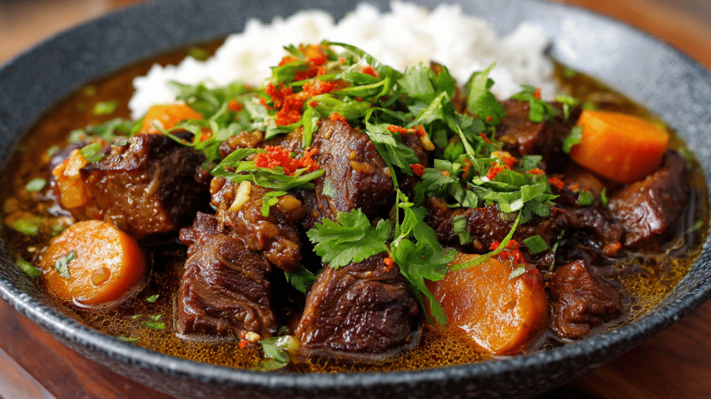 Incredibly Tender Asian-Inspired Ginger Soy Beef Stew Recipe - CopyCat ...